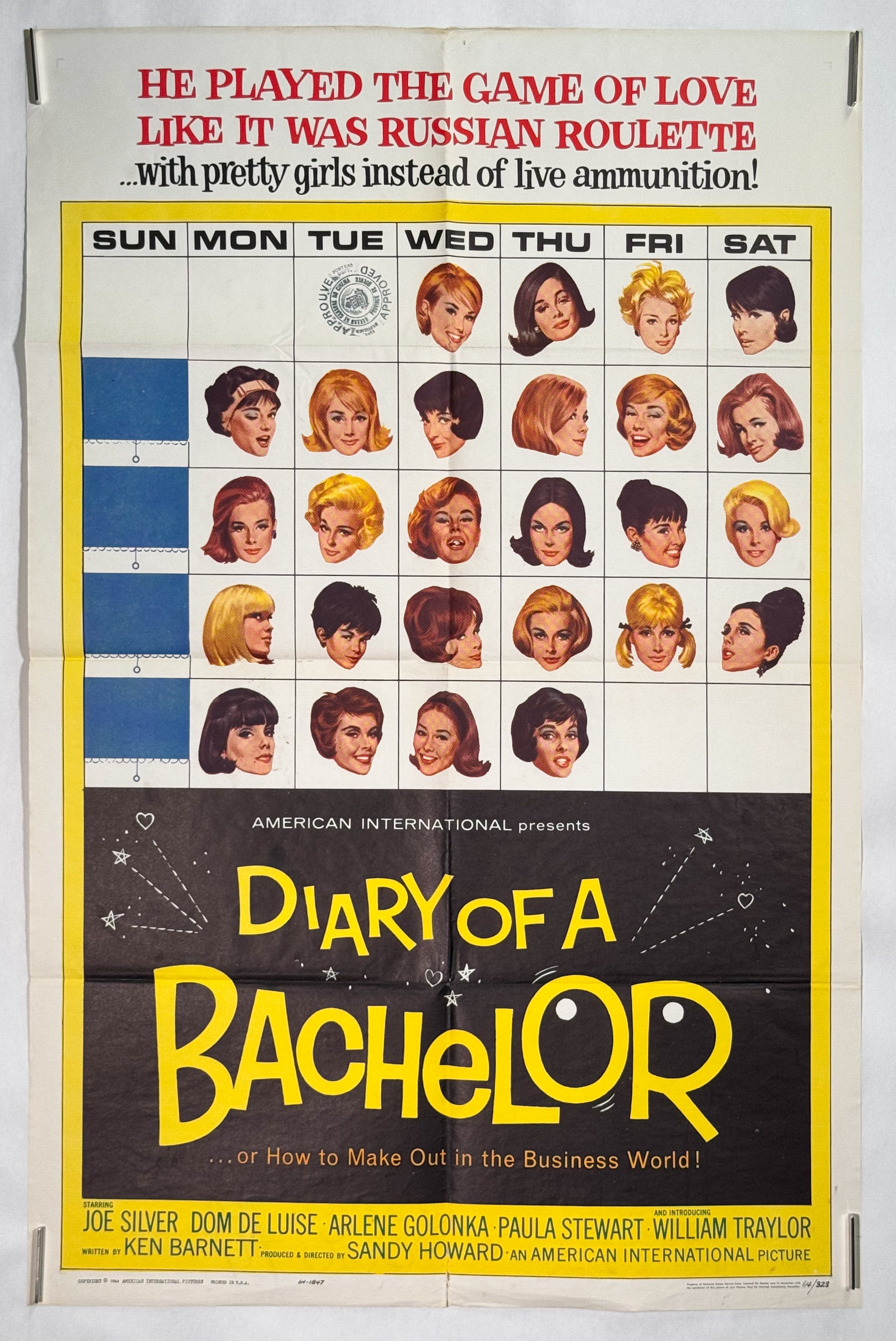 Original Vintage Diary of a Bachelor Movie Poster