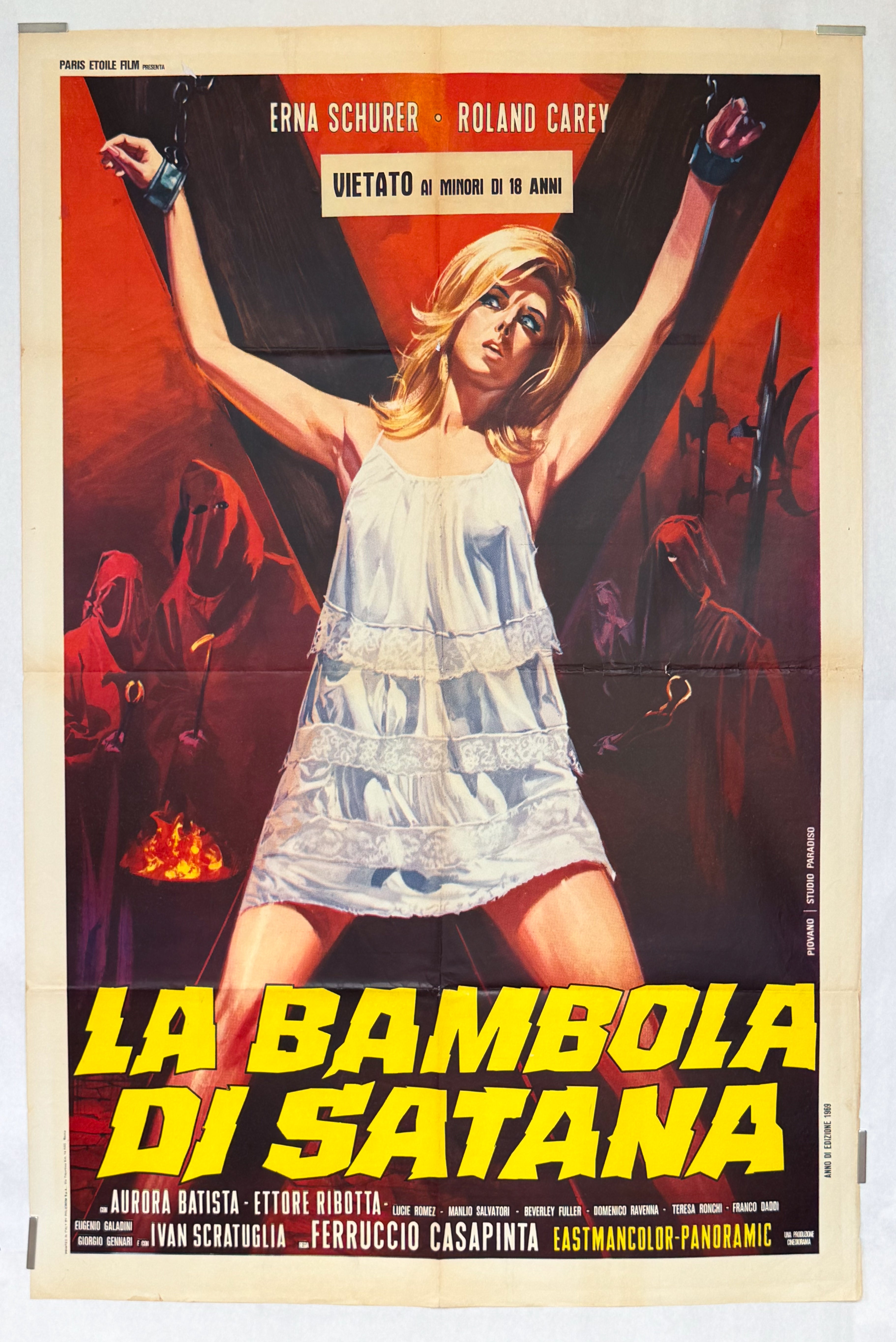 Original Vintage La Bambola Di Satana Italian Horror Movie Poster