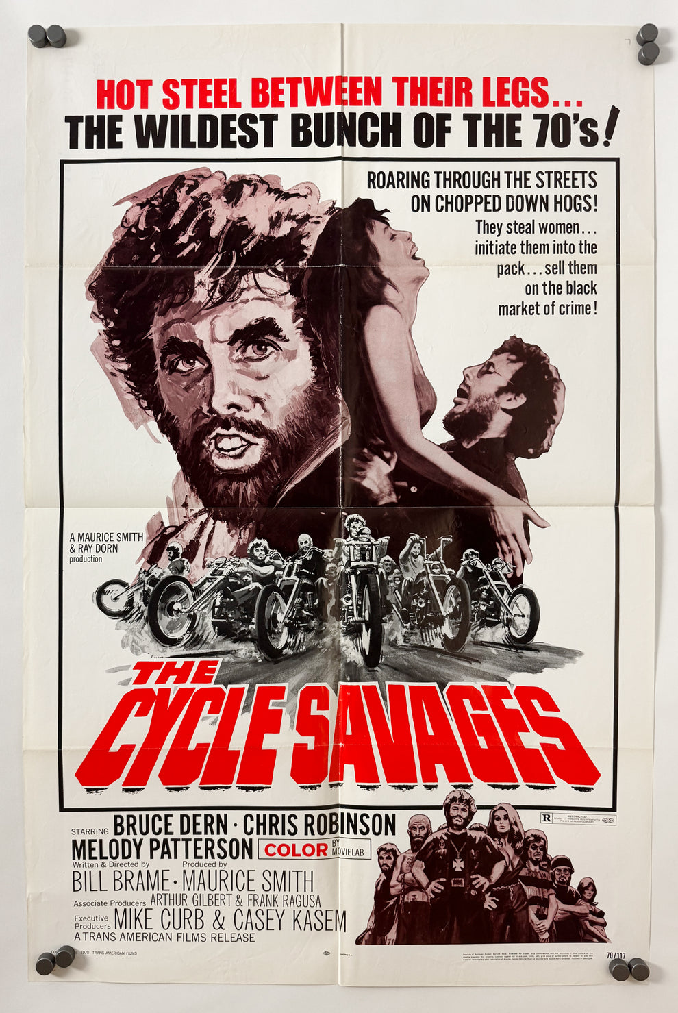 Original Vintage The Cycle Savages American Movie Poster