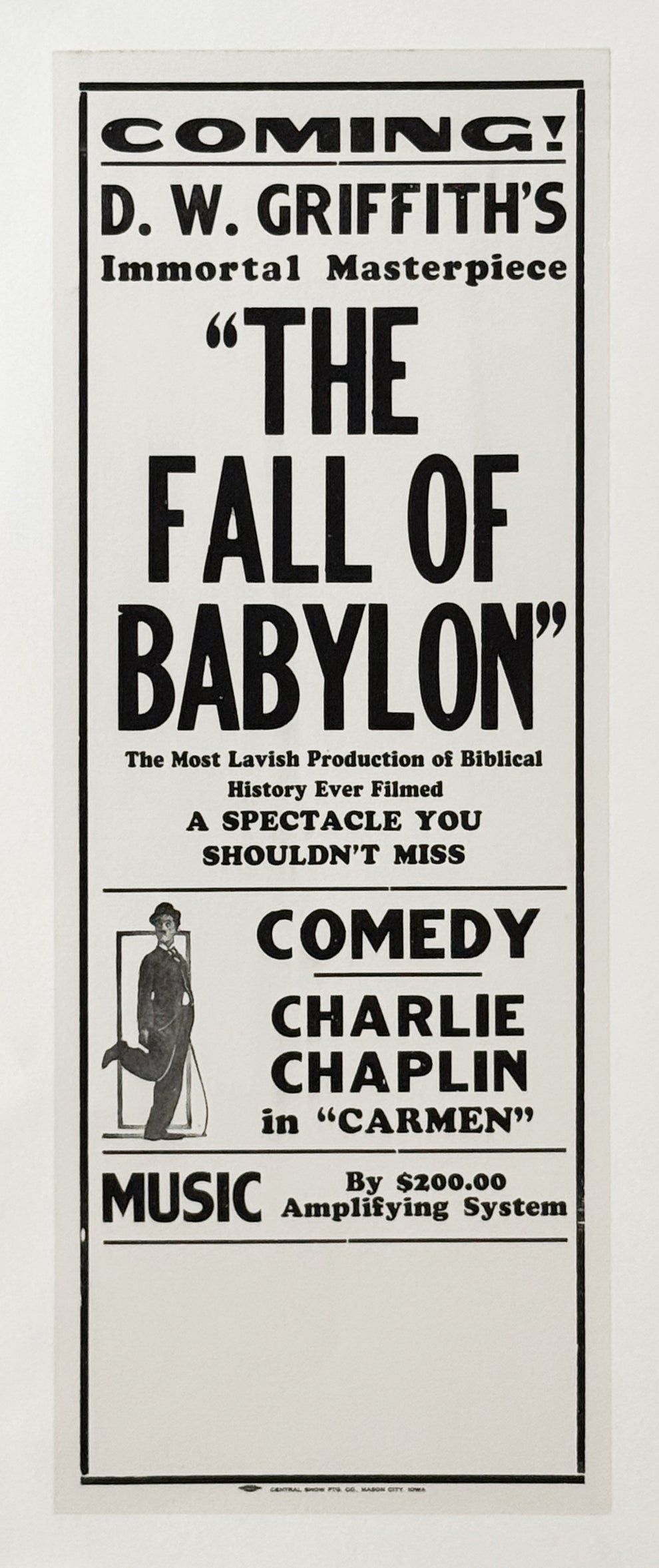 Original Vintage The Fall of Babylon Poster