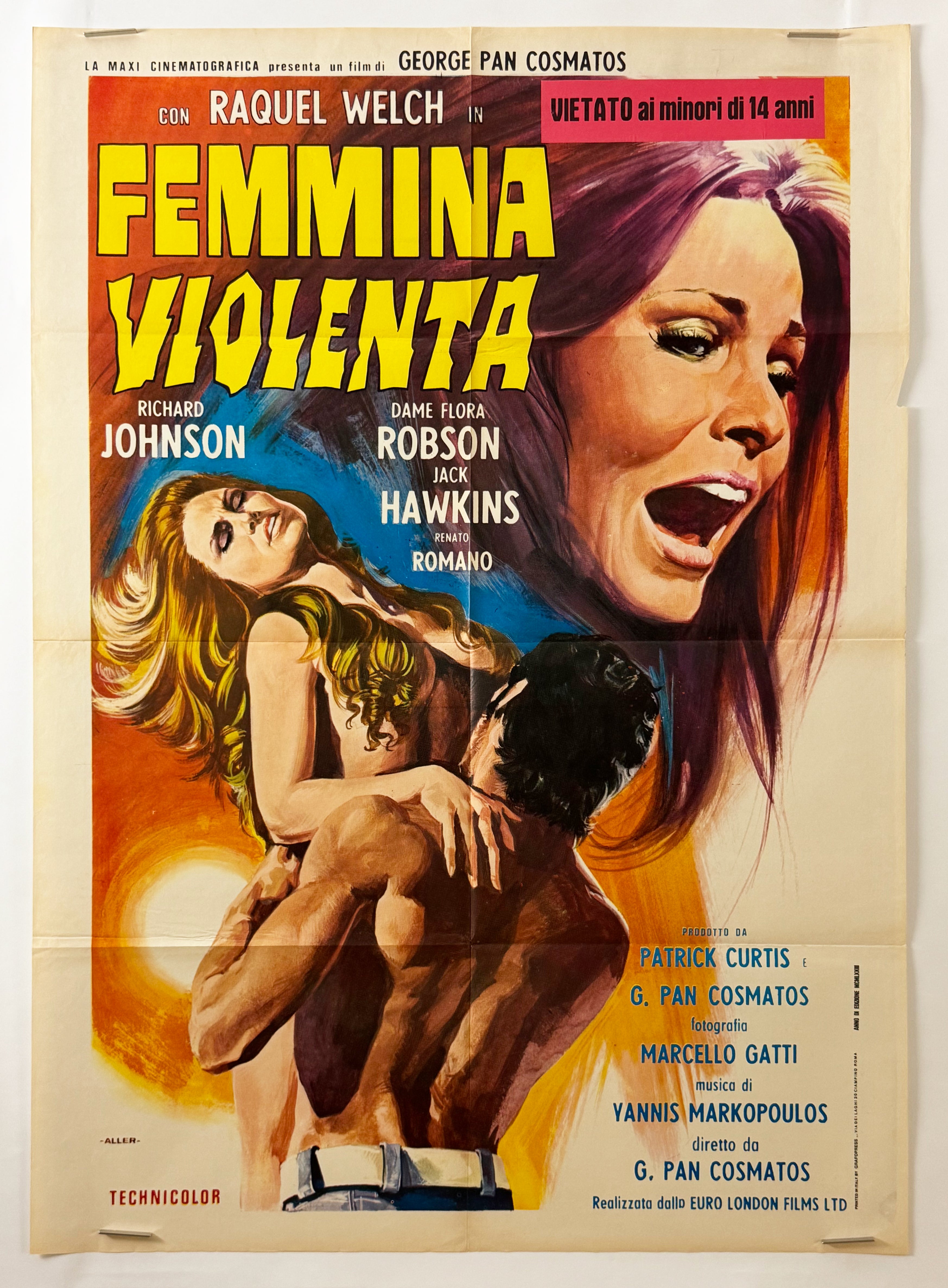 Original Vintage Femmina Violenta Erotic Movie Poster