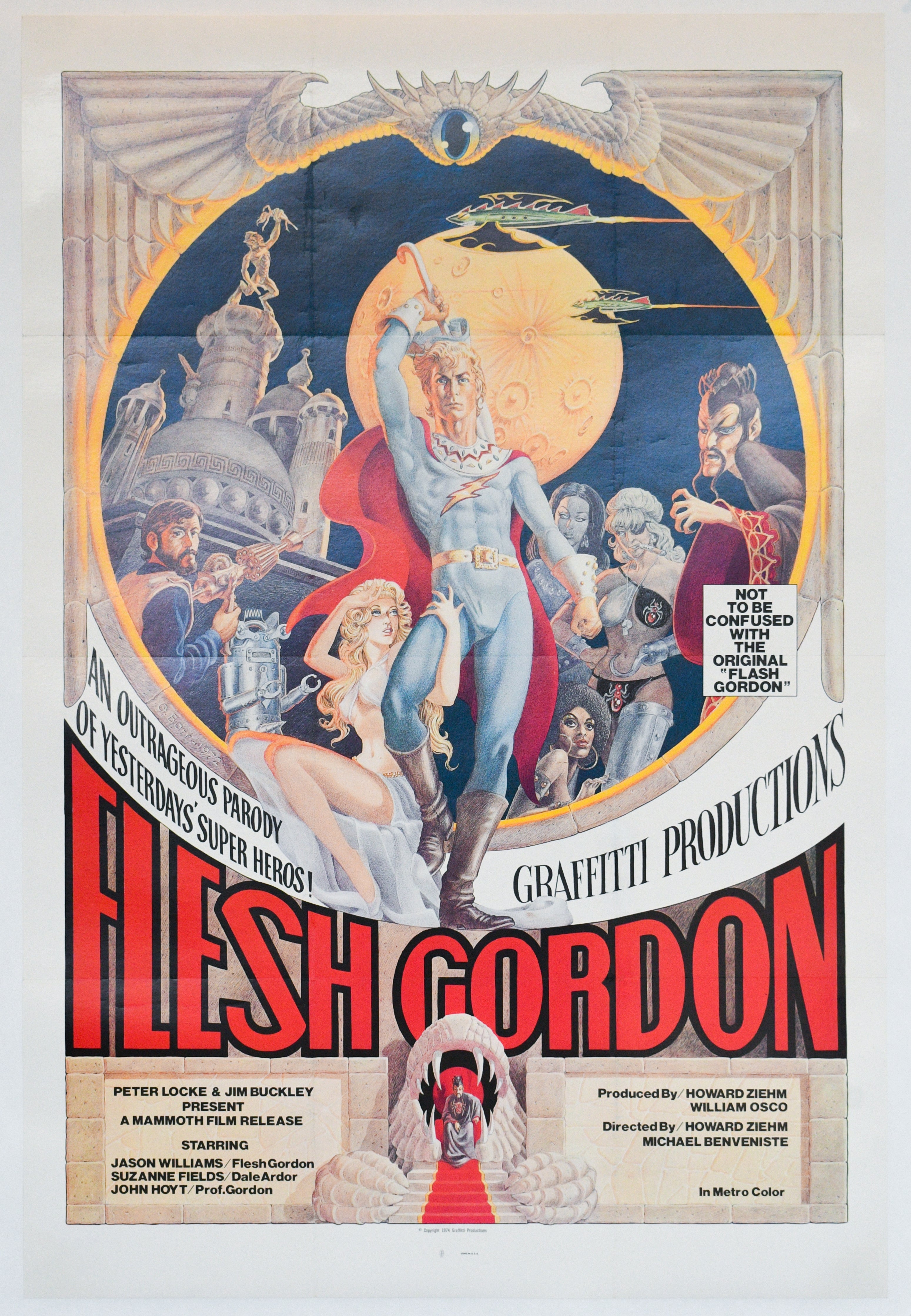 Original Vintage Flesh Gordon 1974 Movie Poster