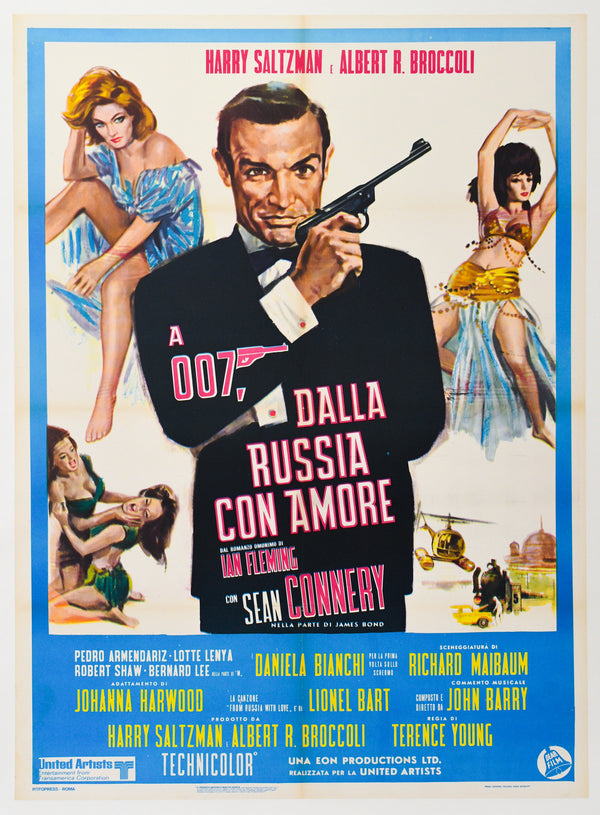 Original Vintage Italian From Russia With Love Movie Poster