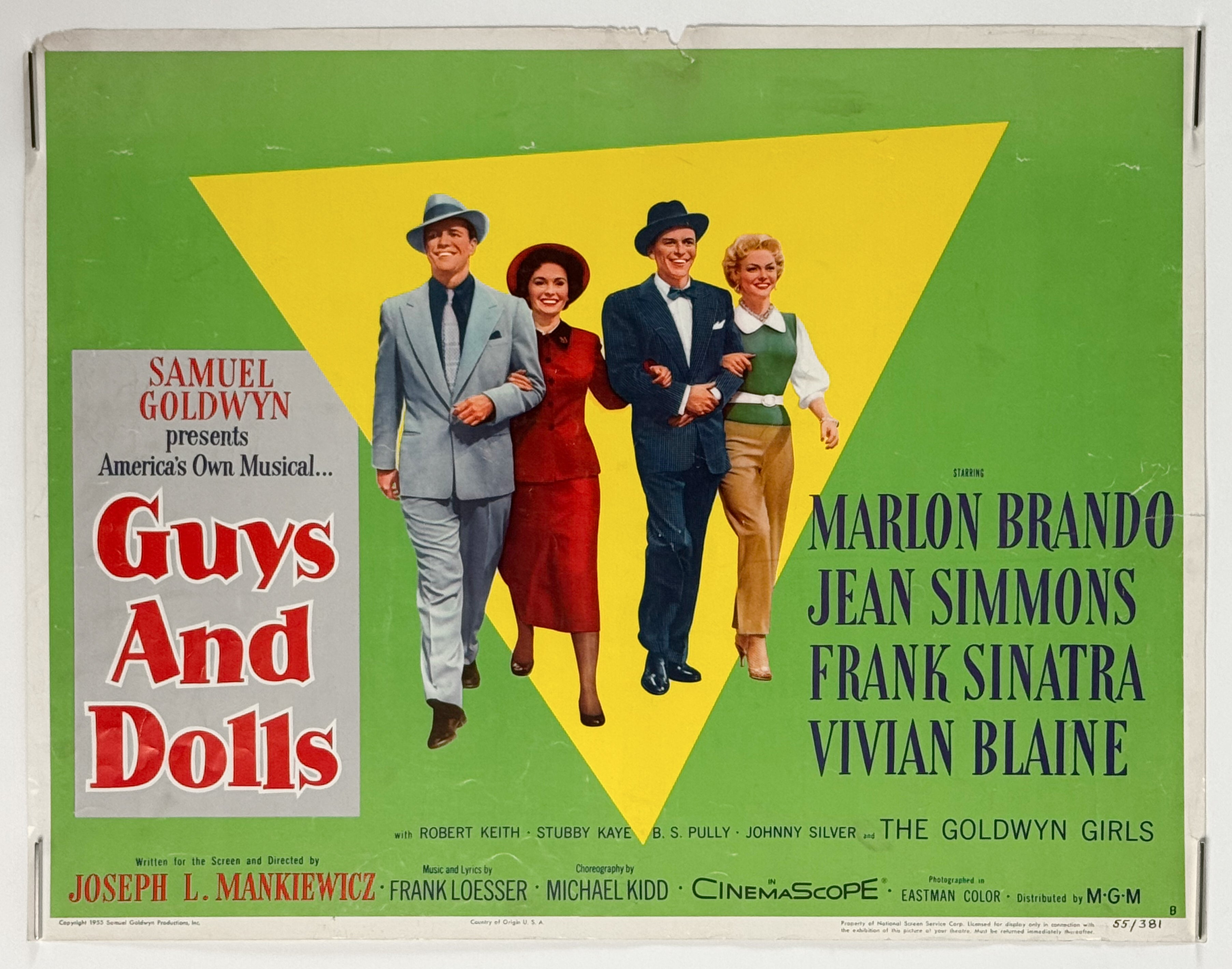 Original Vintage Broadway Musical Poster Guys and Dolls