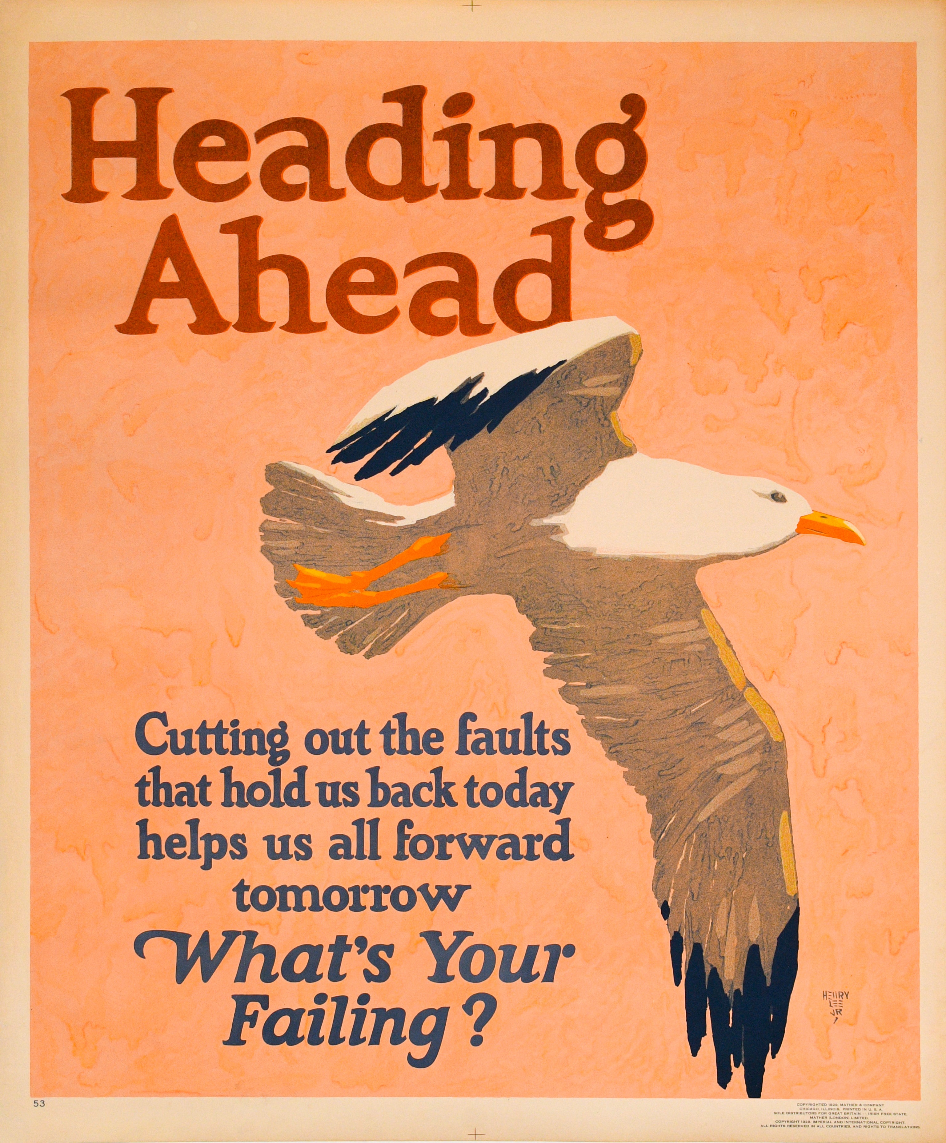 Original Mathers Heading Ahead Motivational Poster