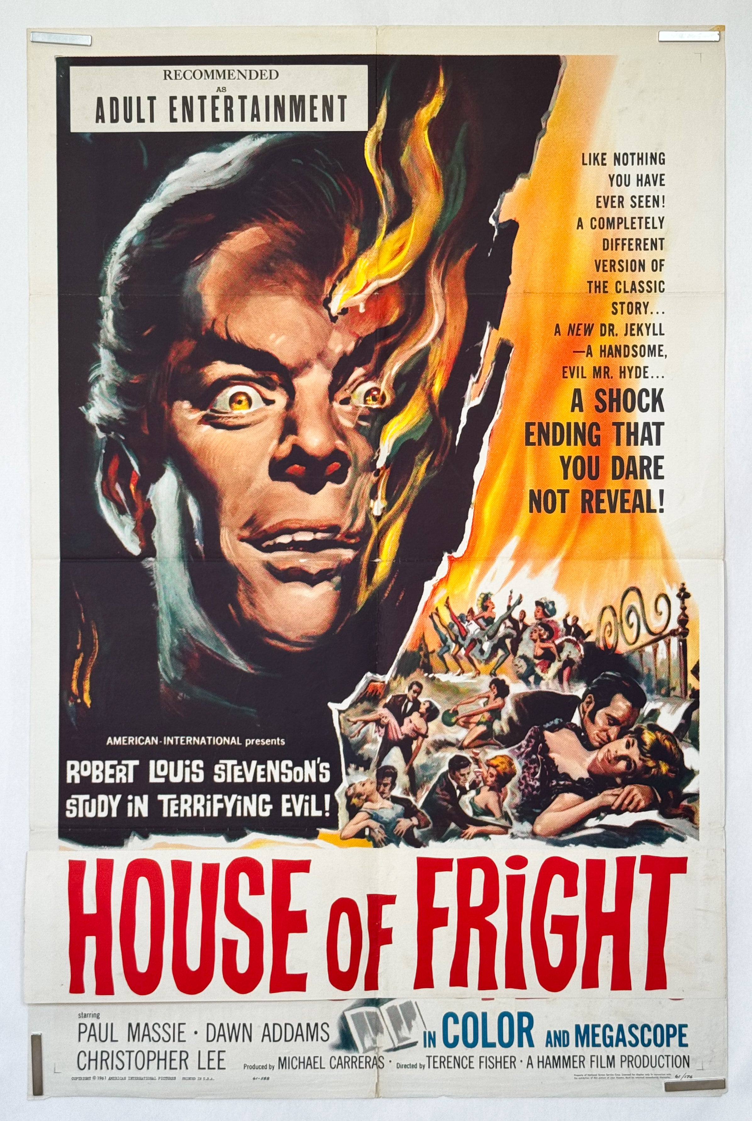 Original Vintage House of Fright Movie Poster