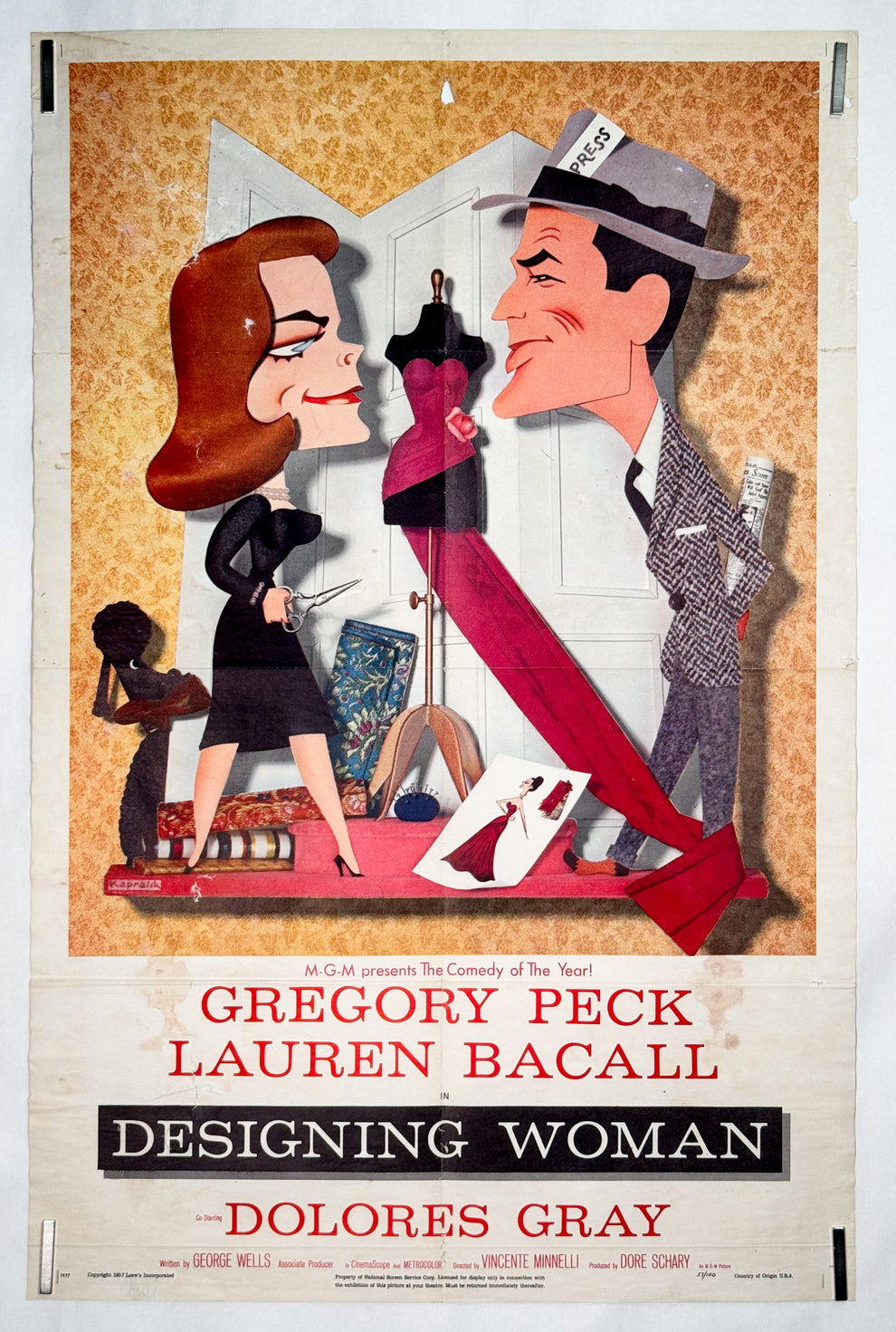 Original Vintage Designing Woman Movie Poster