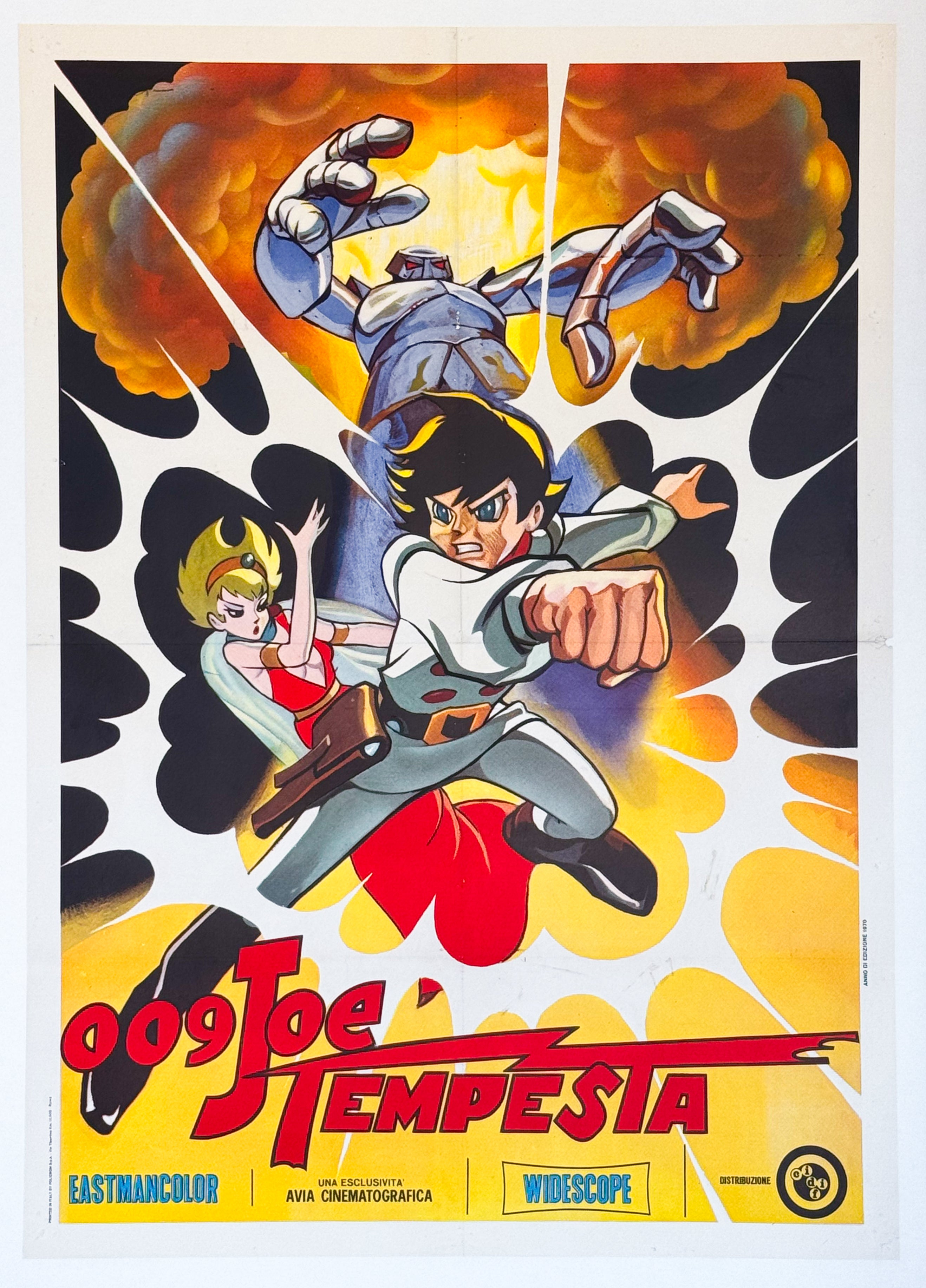 Original Vintage Animated Joe Tempesta Italian Movie Poster