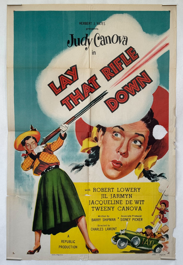 Original Vintage Lay That Rifle Down Movie Poster