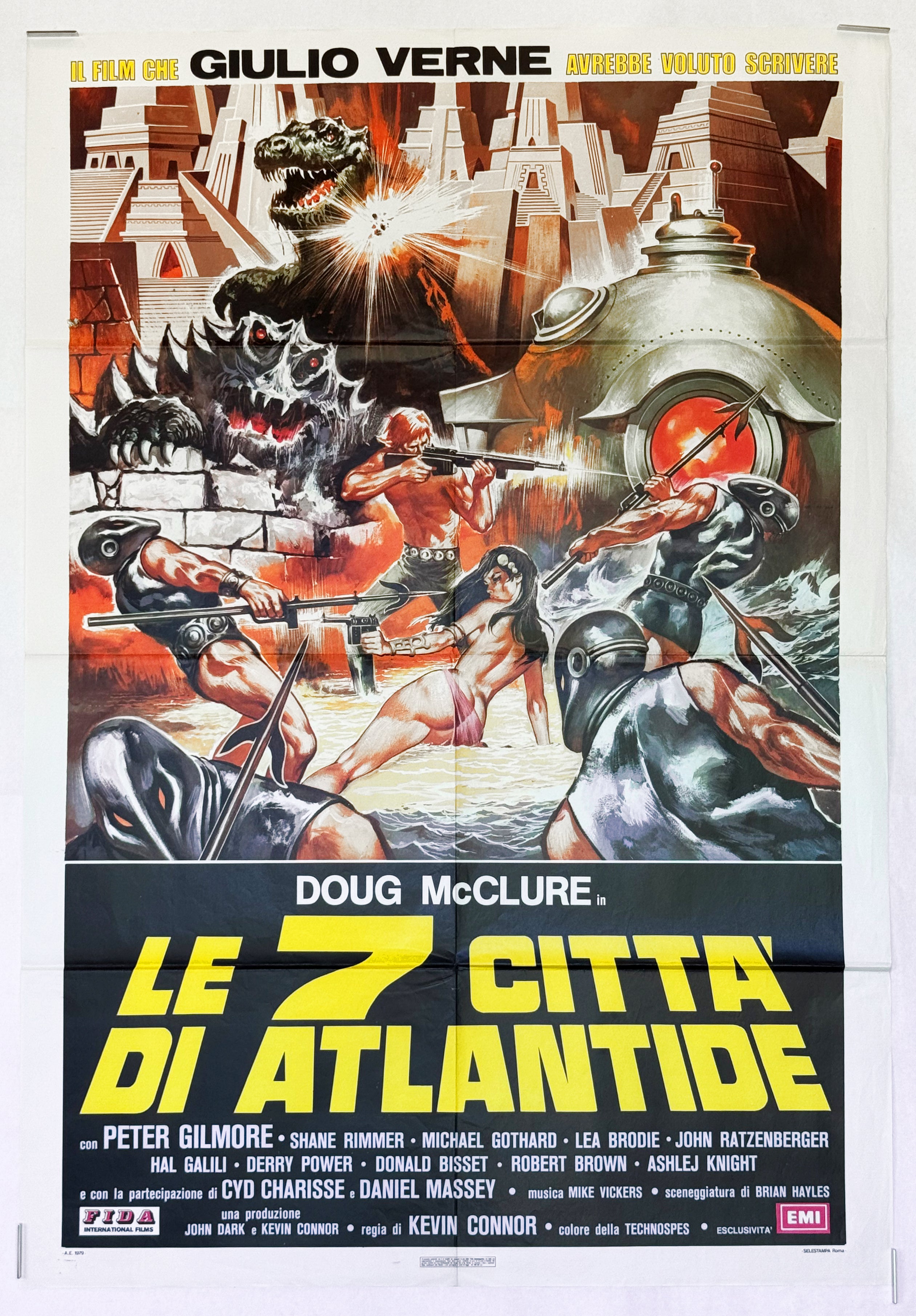 Original Vintage Le 7 Città Di Atlantide Movie Poster