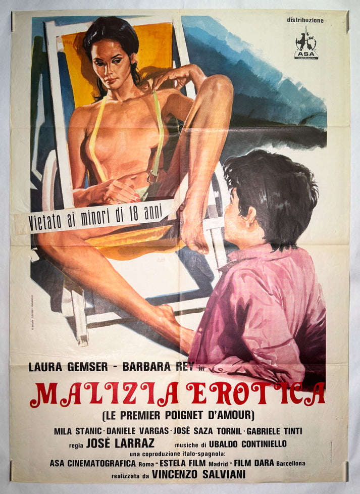 Original Vintage Malizia Erotica Movie Poster