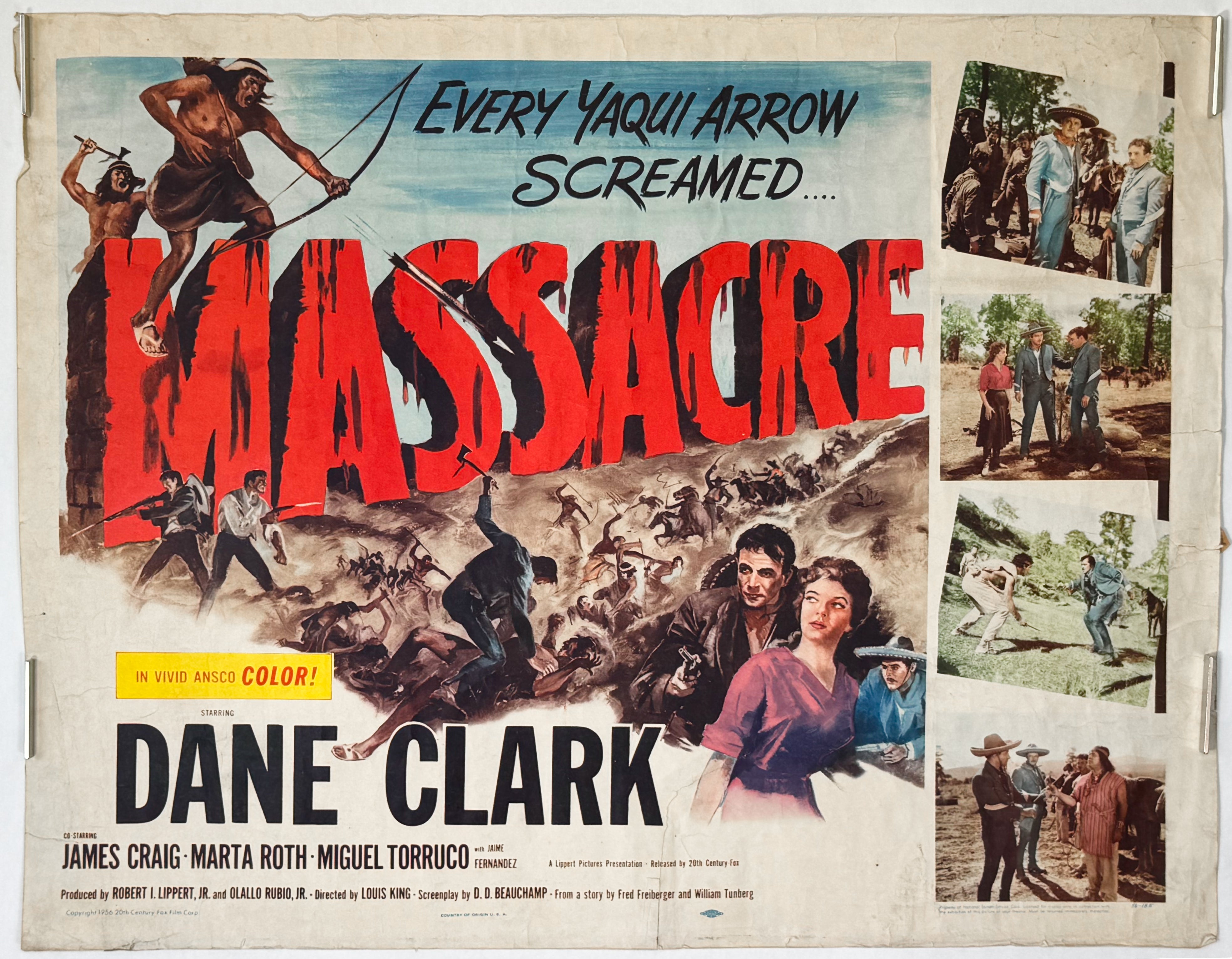 Original Vintage Massacre Movie Poster
