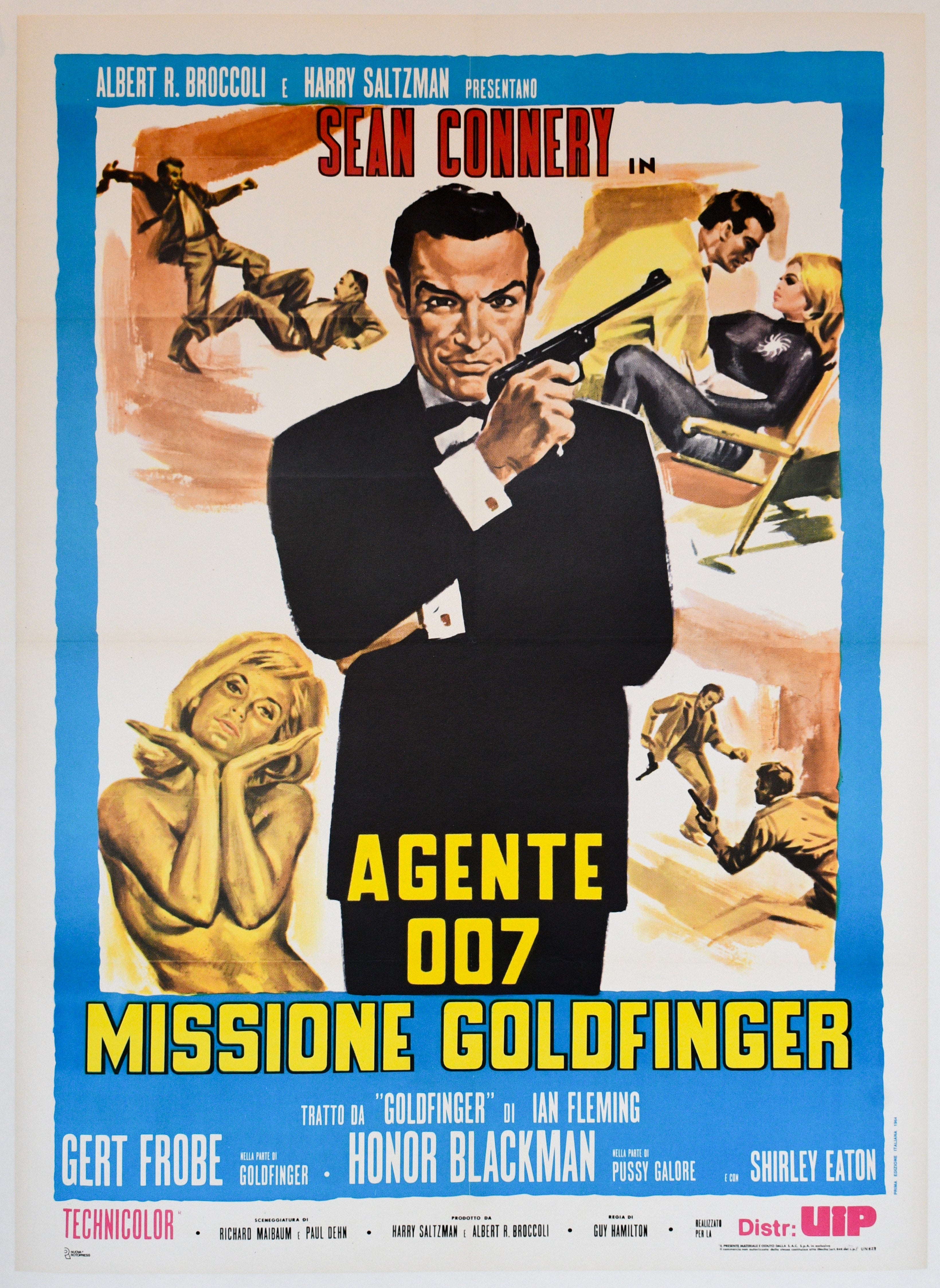 Vintage Original French Goldfinger Movie Poster