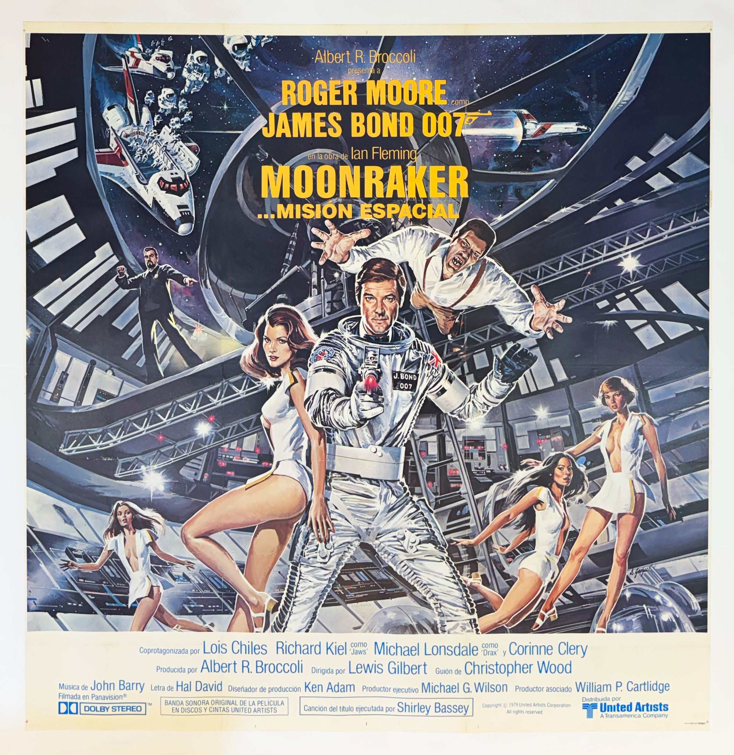 Original Vintage James Bond Moonraker Italian Poster