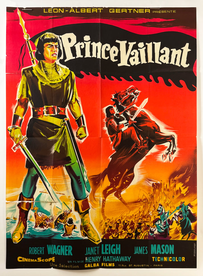 Original Vintage Prince Valiant Movie French Poster