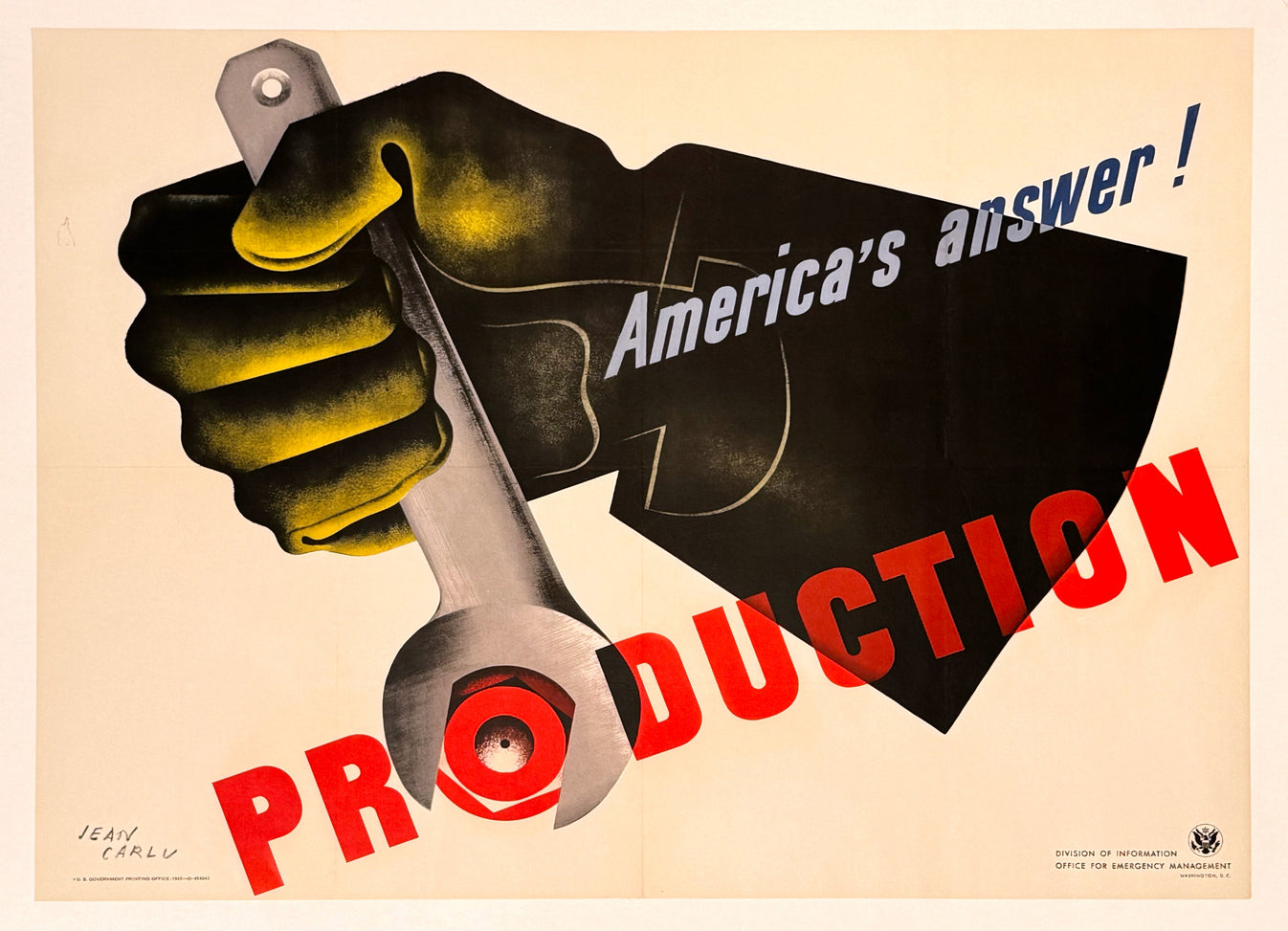 Original Vintage Production Wartime Poster