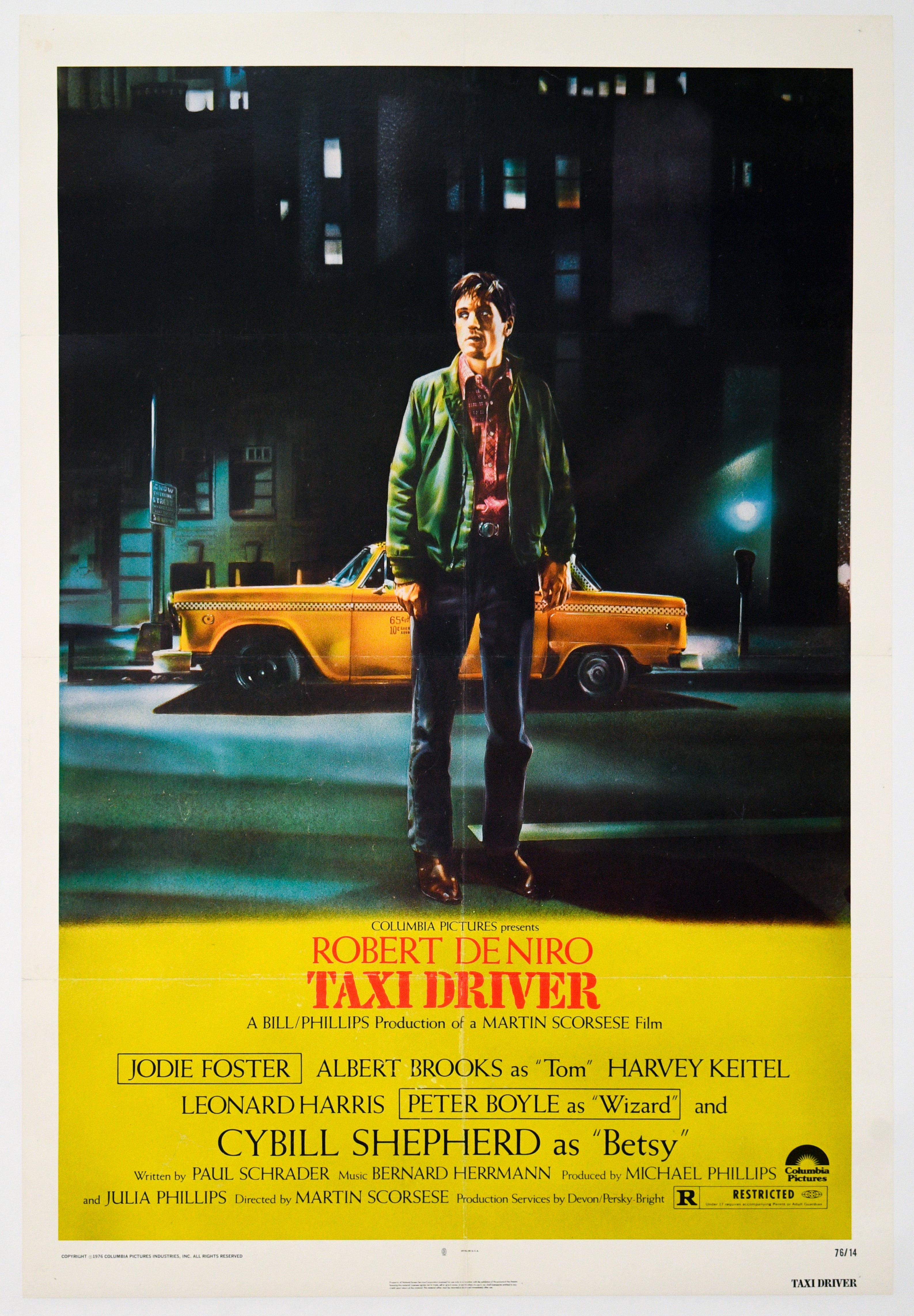 Original Vintage Taxi Driver American Movie Poster