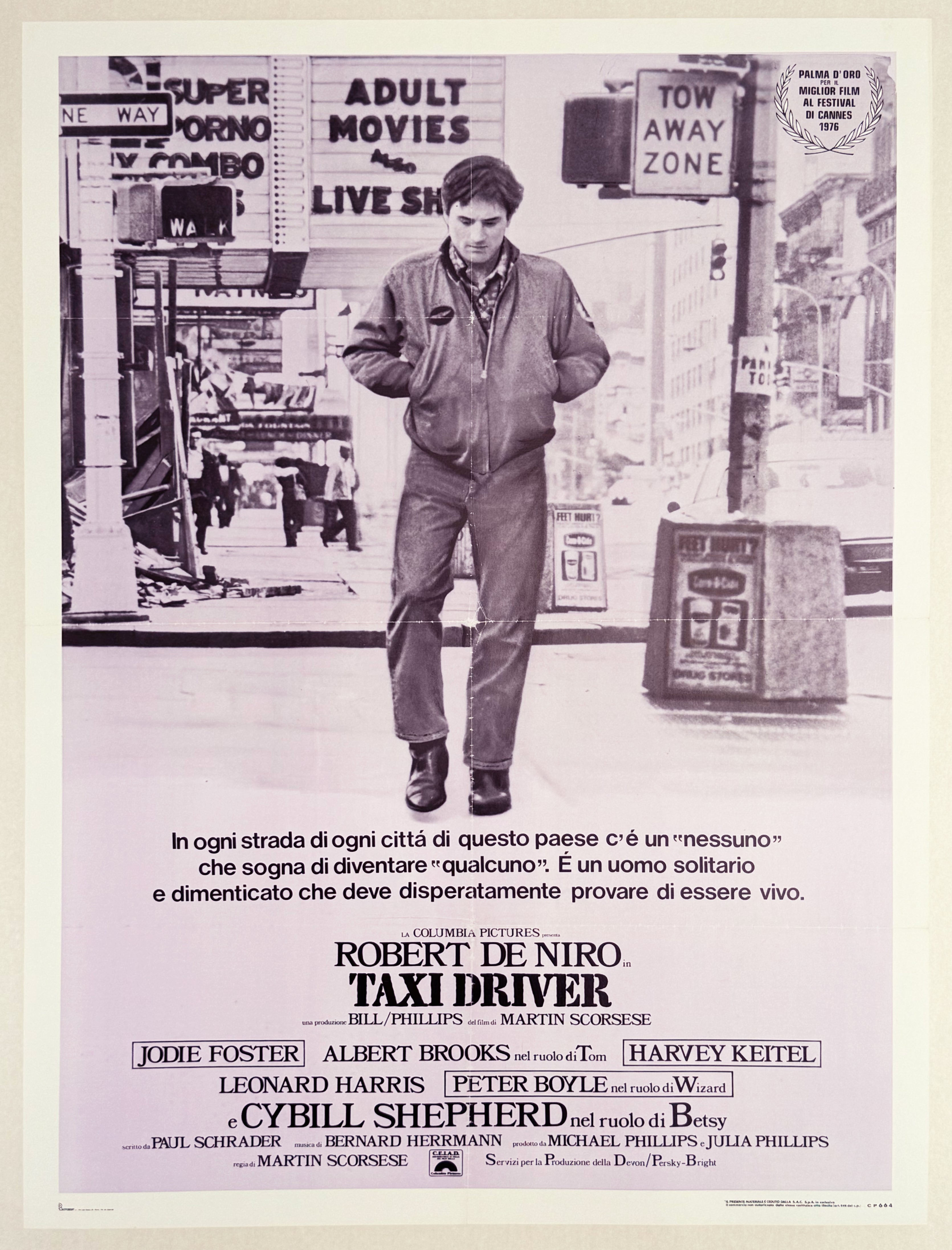 Original Vintage Taxi Driver Italian Reissue Poster
