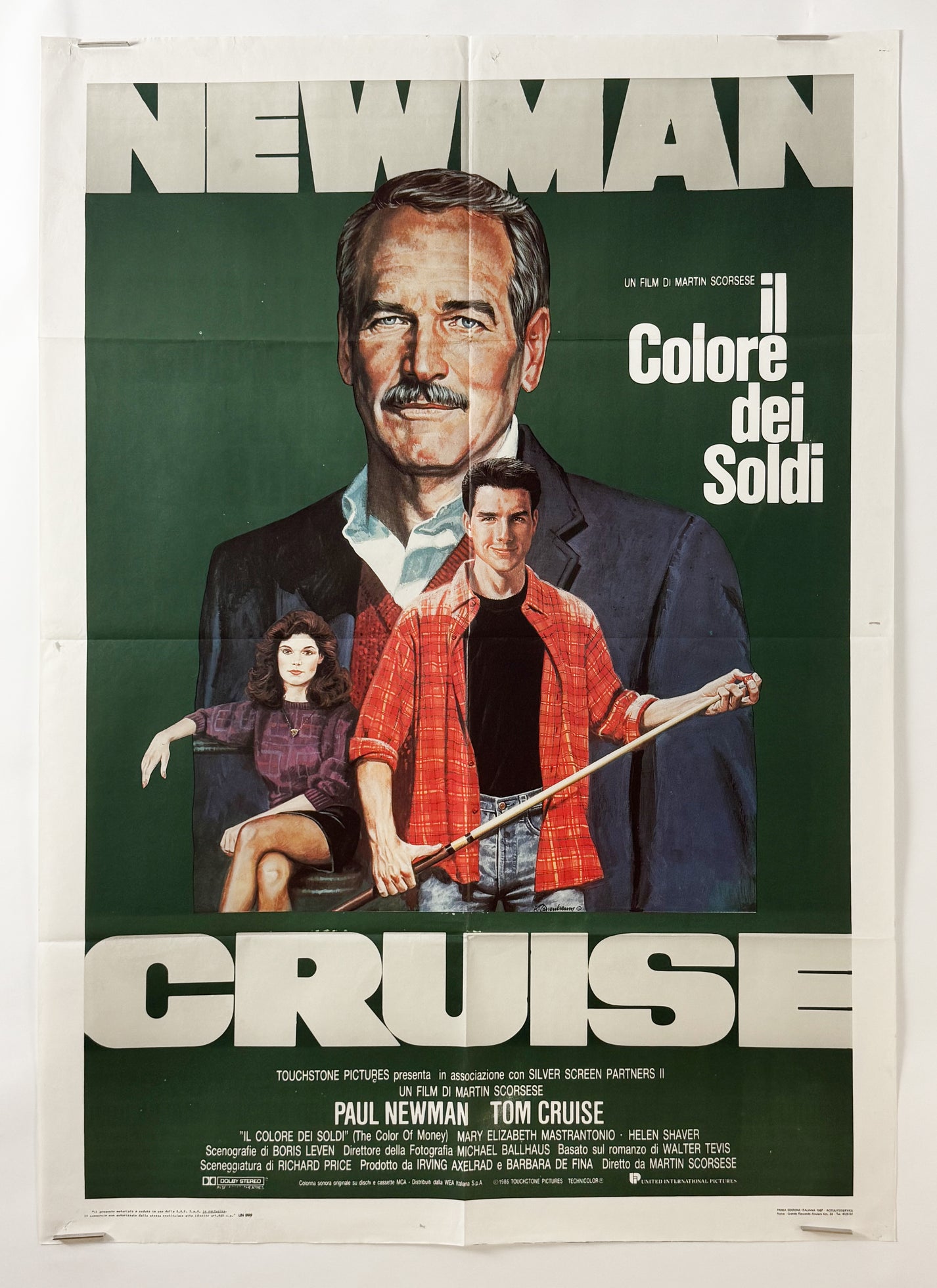 Original Vintage The Color of Money Movie Poster