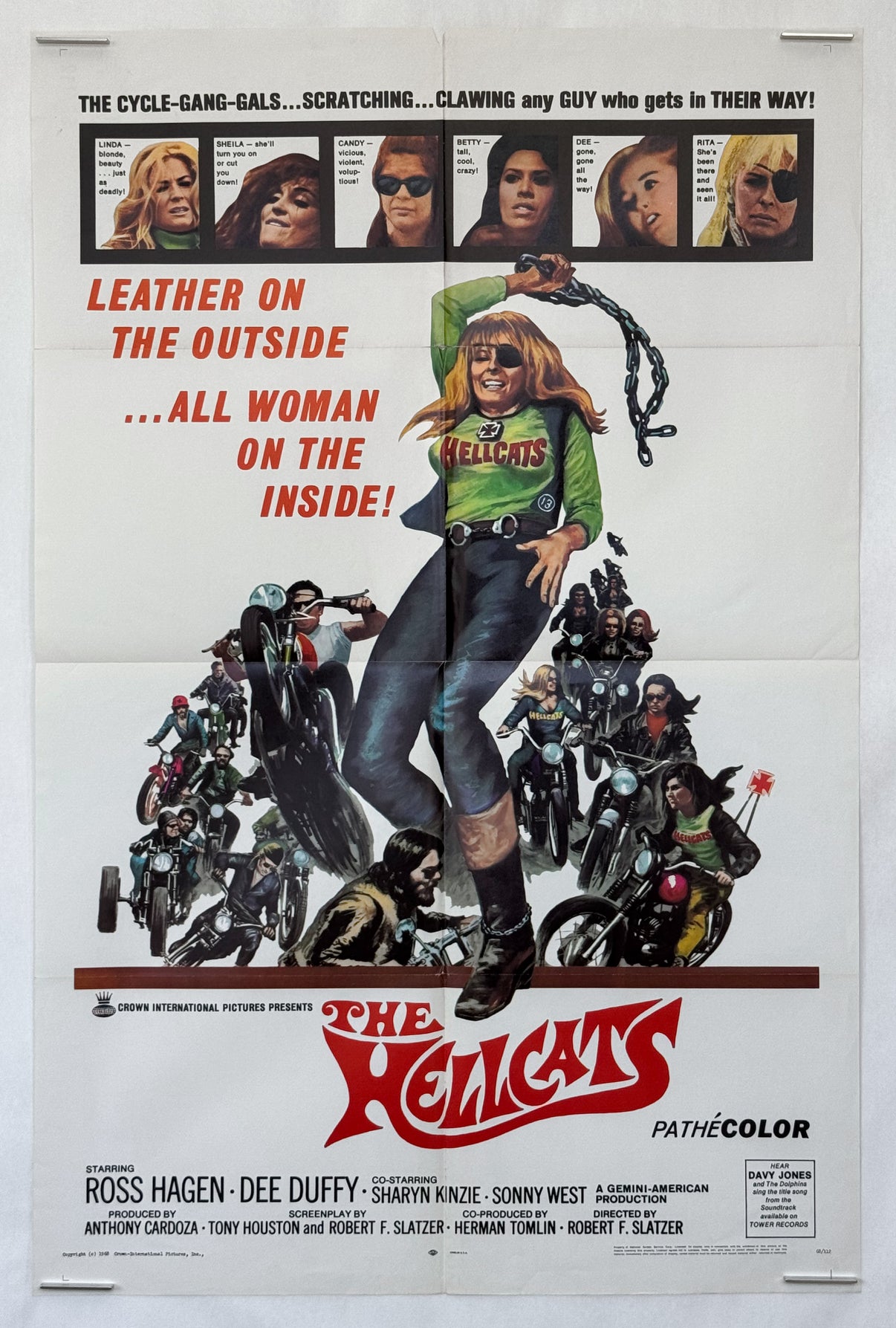 Original Vintage The Hellcats Movie Poster
