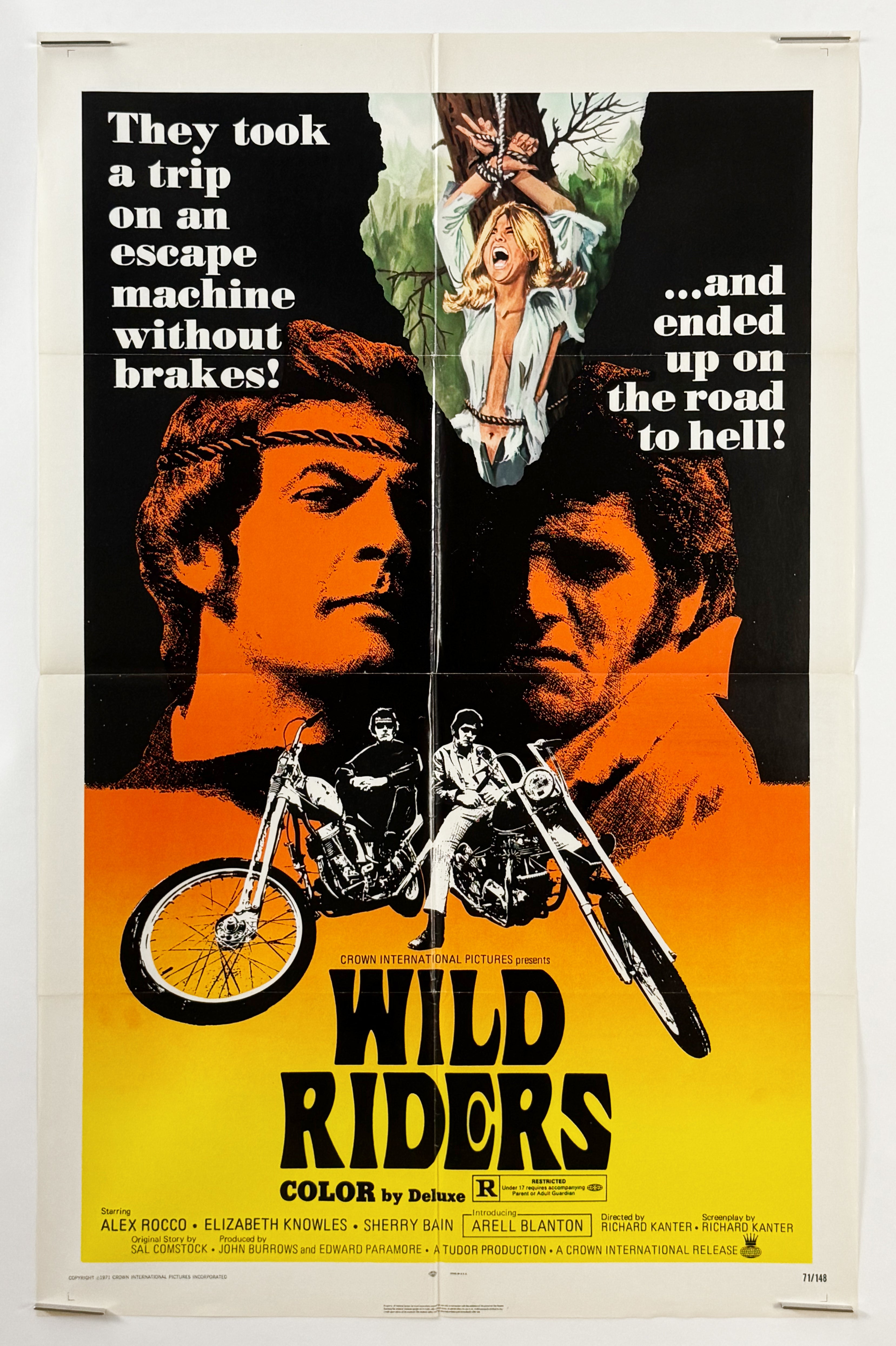 Original Vintage Wild Riders Movie Poster